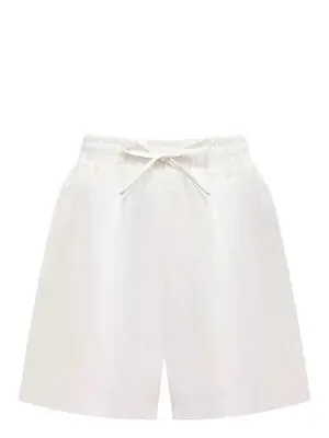 12 STOREEZ High-rise Linen Shorts - White