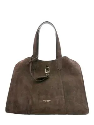 Giorgio Armani Suede Calfskin Tote - Brown