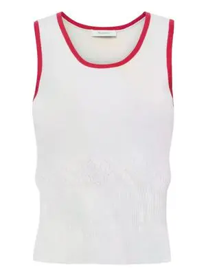 JW Anderson Contrasting-trim Tank Top - White