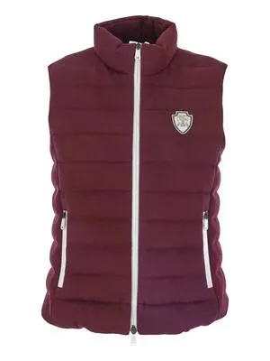 Brunello Cucinelli Quilted Logo-plaque Gilet - Red