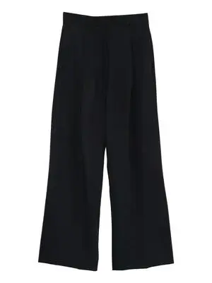 Max Mara Pleated Wool Trousers - Blue