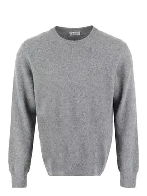 THE (ALPHABET) Crew-neck Long Sleeve Sweater - Grey