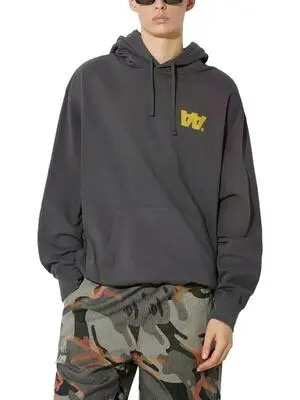 Wood Wood Logo-print Hoodie - Grey