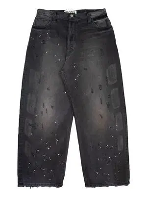 SATOSHI NAKAMOTO Baggy Moto Pants - Black