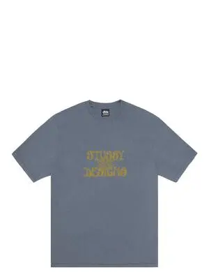 StÜssy Wes Palms Pigment Dyed Tee - Blue