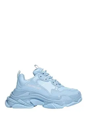 Balenciaga Triple S Allover Logo Sneakers - Blue