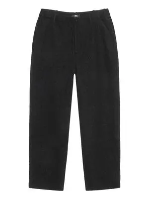 StÜssy Relaxed Textured Wool Trouser - Black