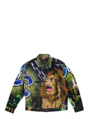 Supreme Lion's Den Denim Trucker Jacket - Multicolor