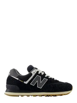 NEW BALANCE 574 Cordura Suede Sneakers - Black