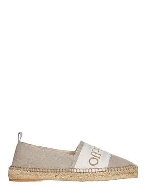Off-White Canvas Espadrilles - Cream