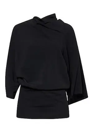 Rick Owens Draped Woven Top - Black