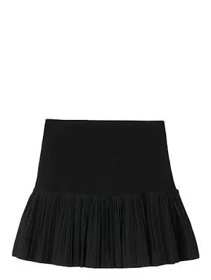 Sandro Button-embellished Pleated Mini Skirt - Black