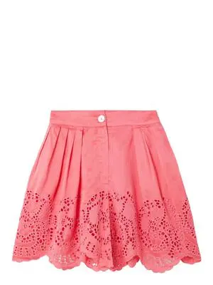 Thierry Colson Kenya Broderie Anglaise Shorts - Pink