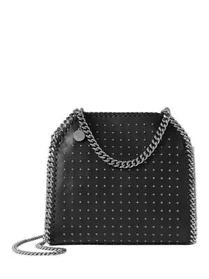 Stella McCartney The Falabella Mini Studded Shoulder Bag - Black