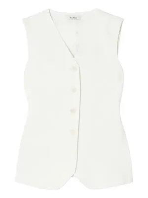 Max Mara Fornovo Jersey Vest - White