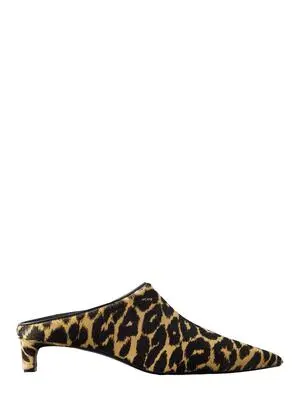 JIL SANDER Leopard-print Calf Hair Mules - Animal Print