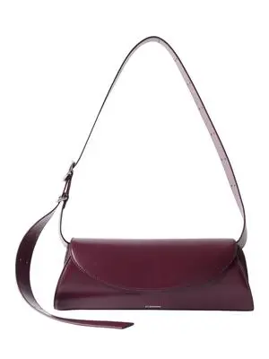 JIL SANDER Cannolo Small Leather Shoulder Bag - Burgundy