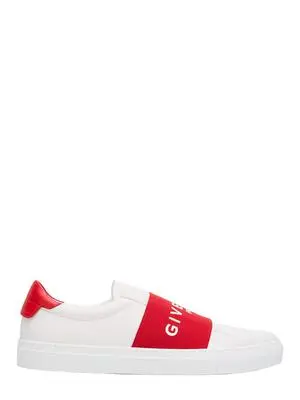 Givenchy Urban Street Low-Top Slip-On Sneakers White/red