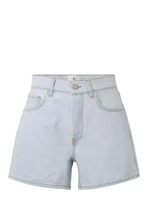 ANINE BING Dalton Organic Denim Shorts - Blue