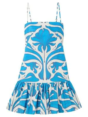 ANDRES OTALORA Joyita Tiered Mini Dress - Blue