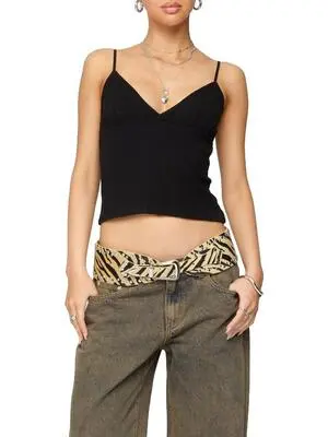 EDIKTED Rosina Crop Camisole - Black