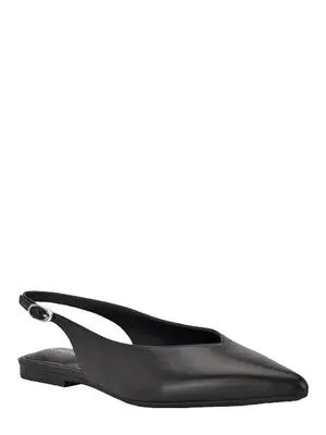Calvin Klein Galiana Slingback Pointed Toe Flat Black
