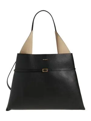 REE PROJECTS Clare Belted Leather Tote - Black