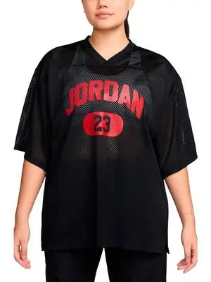 JORDAN Brooklyn Oversize Jersey Black/gym Red