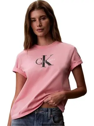Calvin Klein Calvin Klein Jeans Monologo Tee Soft Berry