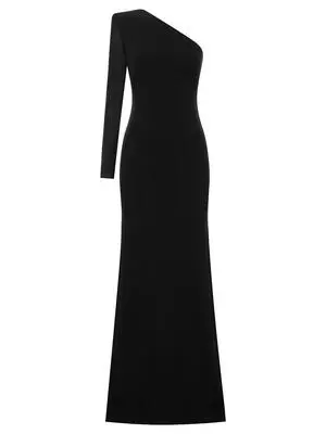 Alex Perry Single Sleeve Corset Gown - Black