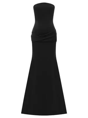 Alex Perry Strapless Corseted Gown - Black