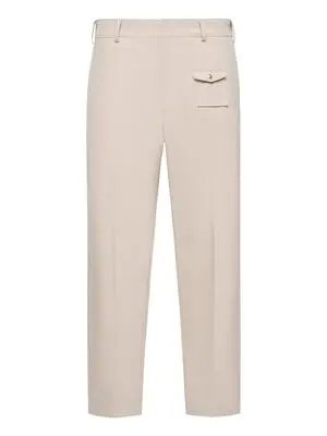 Moncler Tailored Gabardine Trousers - Beige