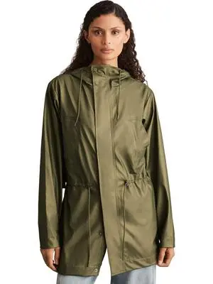 RAINS Long Hooded Rain Jacket