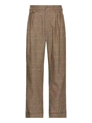 BEAMS Two-pleat Trousers - Glen Plaid Pen Stripe
