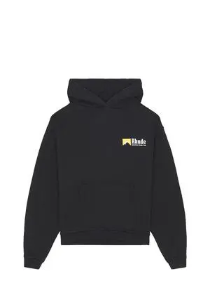 Rhude International Racing Logo Hoodie - Vintage Black