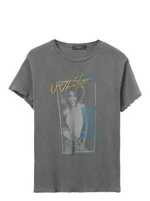 Junk Food Clothing Whitney Houston Vintage Tee - Vintage Black