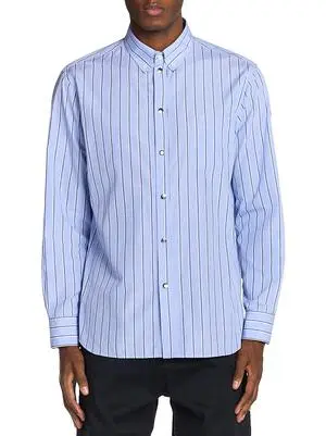 Moncler Striped Button Down Shirt - Aqua