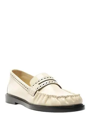 ALEXANDRE BIRMAN Soft Brogue Loafers - Eggshell