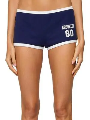 EDIKTED Contrast Shorts - Navy