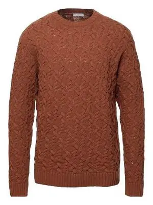 PAOLO PECORA Virgin Wool Cable-knit Sweater - Rust