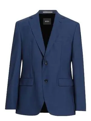 BOSS Blazer Size Virgin Wool, Elastane - Blue