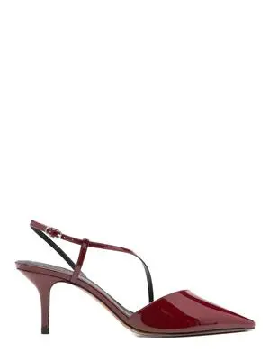 Ba&sh 70mm Patent Leather Cross-strap Sandals - Red