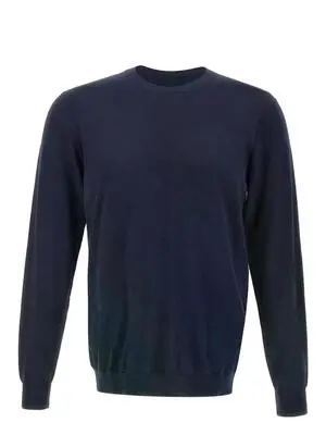 DIKTAT Ribbed-edge Crew-neck Sweater - Blue