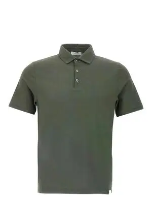 DIKTAT Short-sleeve Cotton Polo Shirt - Green