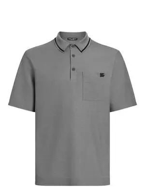 Dolce & Gabbana Cotton Polo Shirt - Grey