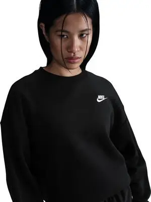 Nike Sportswear Club Fleece Crew-neck Sweatshirt - Black