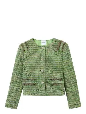 St. John Arden Tweed Jacket - Green