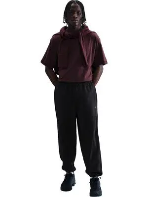 Nike Solo Swoosh Cuffed Fleece Pants - Black
