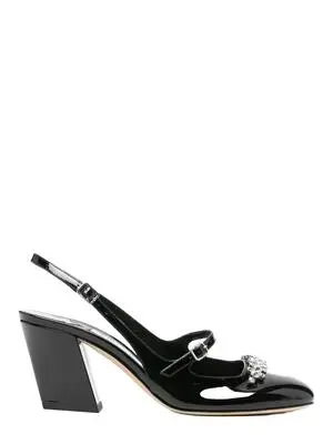 JIMMY CHOO 70mm Belinda Crystal-embellished Slingback Pumps - Black
