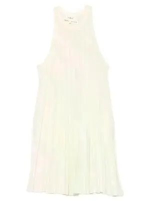 Ba&sh Sinnta Pleated Eyelet Dress Neutrals